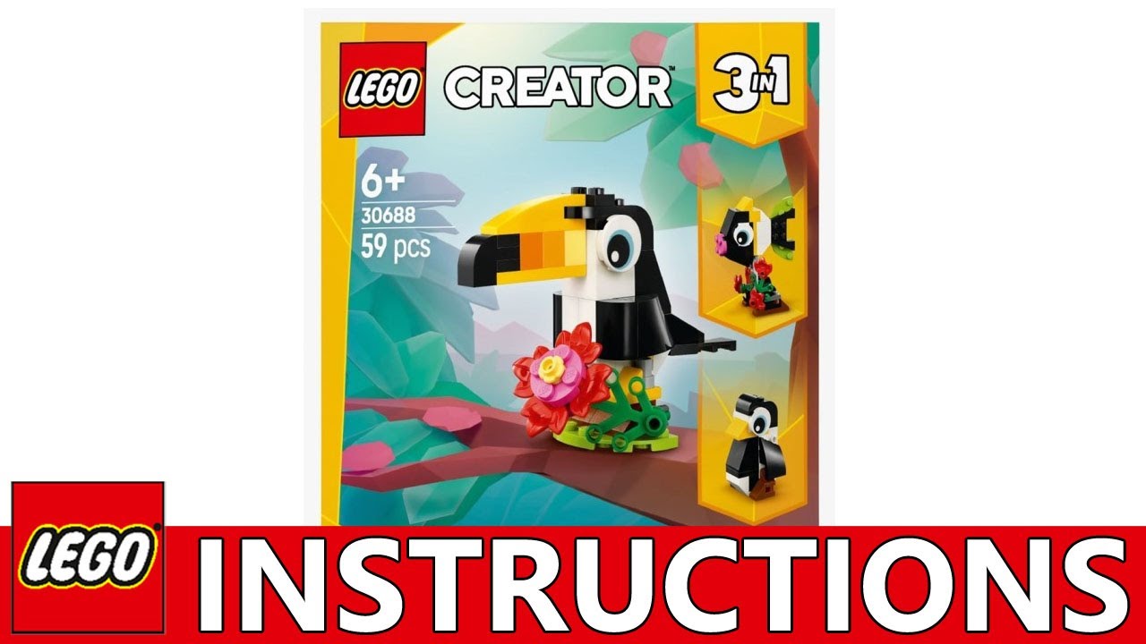 LEGO instructions | Tropical Toucan | 30688 | LEGO Creator 2025 - YouTube