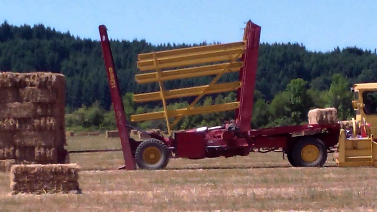 Stacker Stacking Hay Bales July 2013 (720P) - YouTube