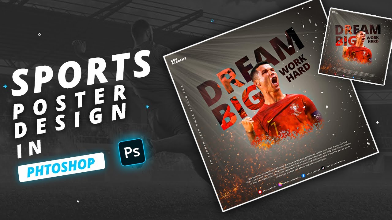 Sports Poster Design In Photoshop || Photoshop Tutorial 2023 || # ...