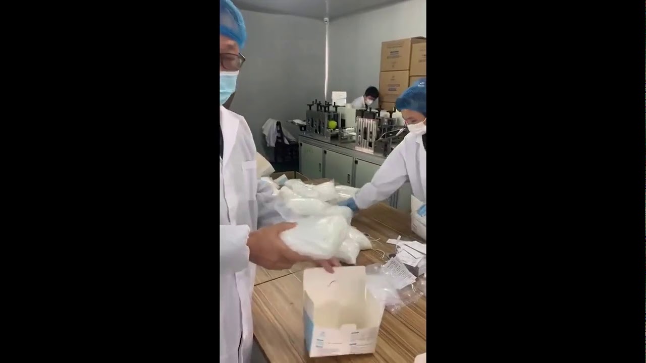 Fask mask production line - YouTube