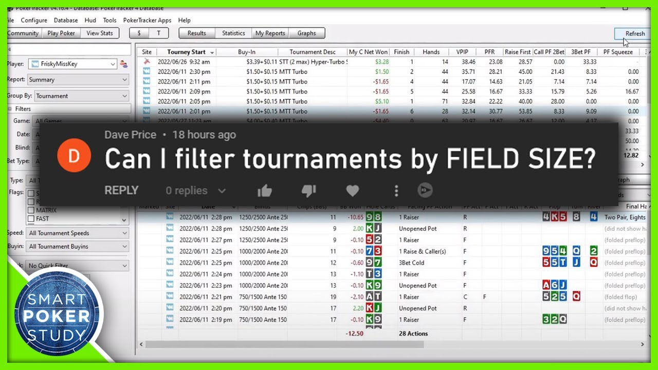 How to track small versus large tournaments in PokerTracker 4 (use ...