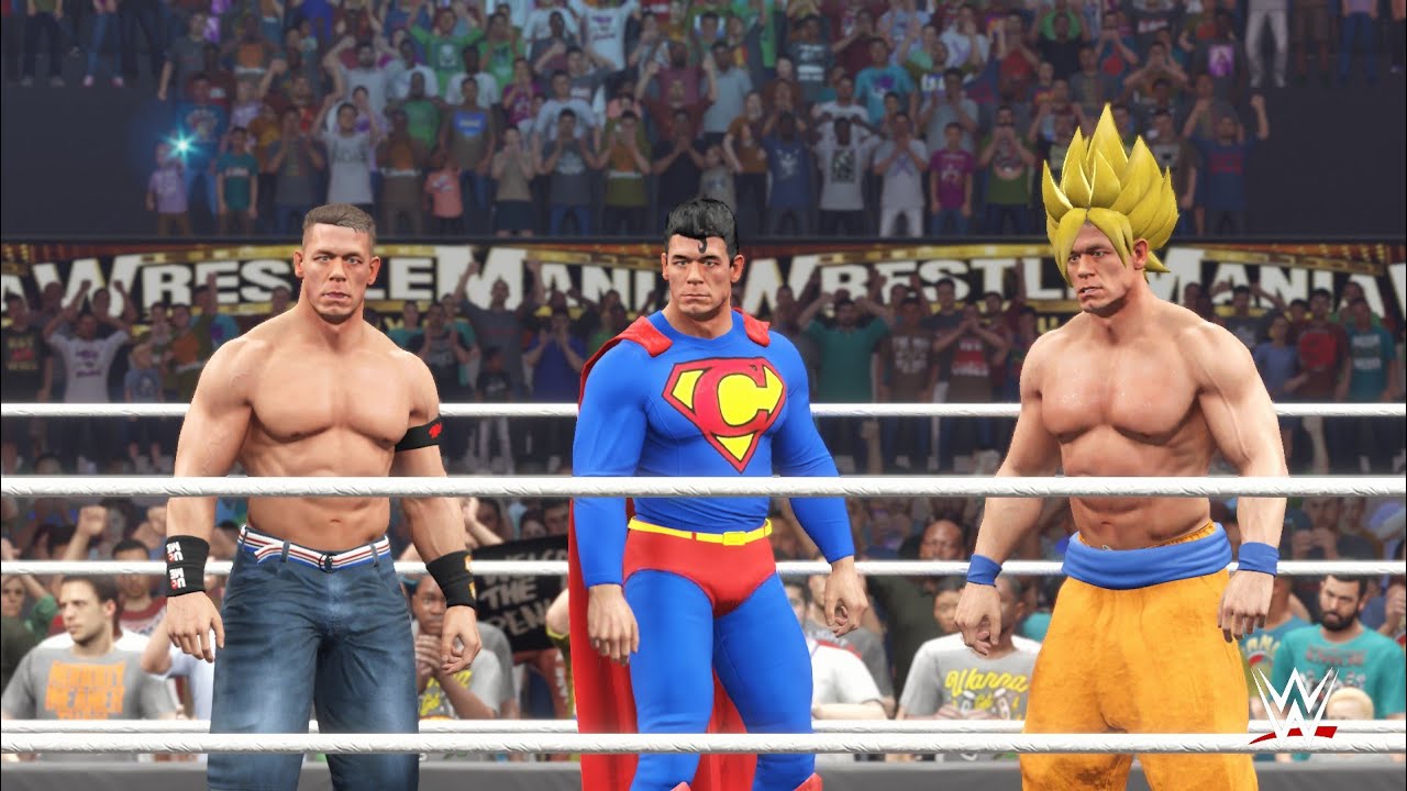 WWE 2K23|Saiyan Cena,John Cena&Super Cena VS Roman Reigns,Jey Uso ...
