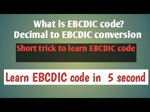 What is EBCDIC Code? Decimal to EBCDIC conversion....short tricks to ...