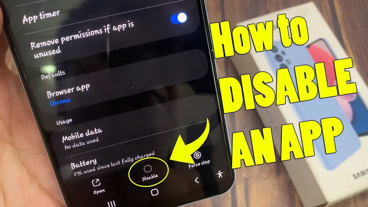 Samsung Galaxy A13: How to DISABLE AN APP - YouTube