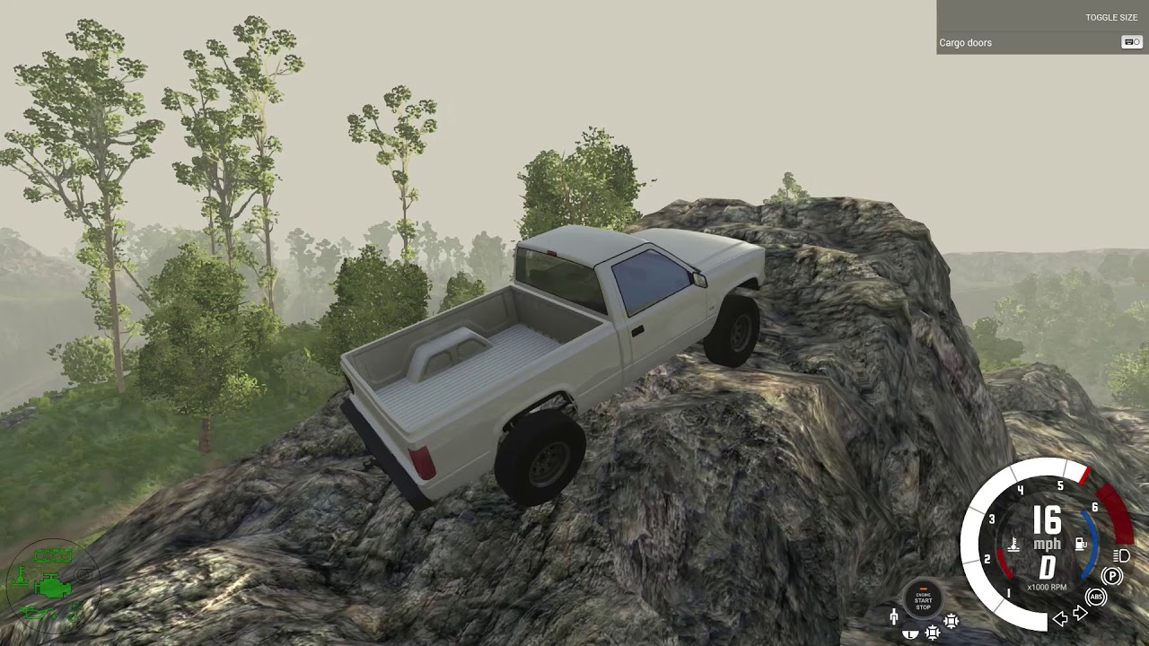 BeamNG.Drive Trail Bashing And Hydro locking The D Series Pickup - YouTube