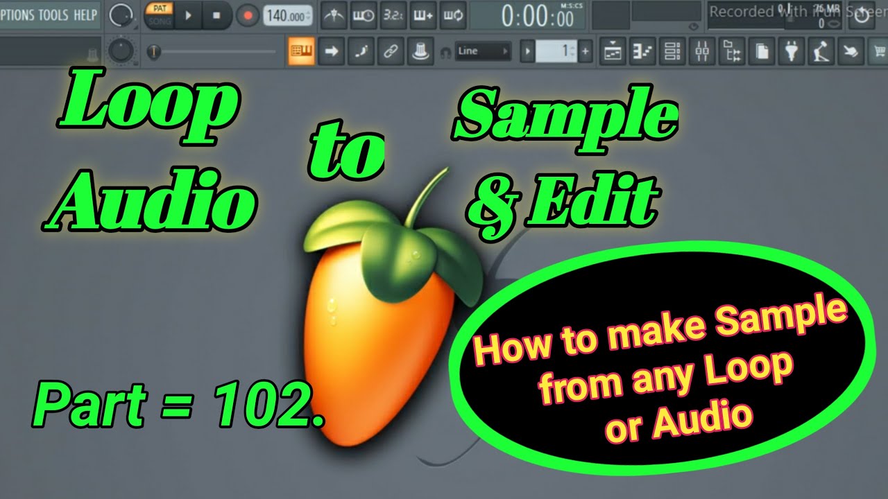 Loop to Sample.How to edit any Loop.Part=102.Fl Studio tutorial.লুপ বা ...