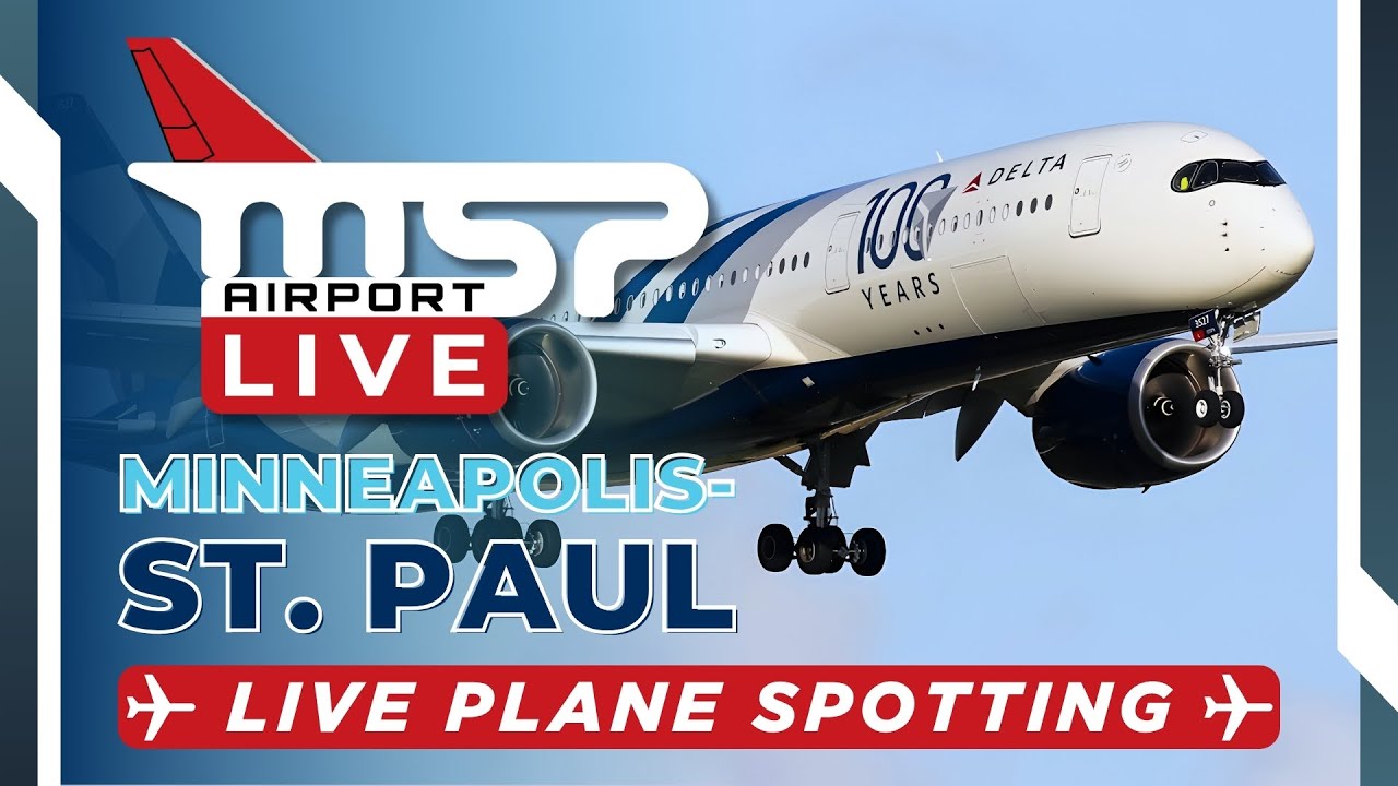 🔴 LIVE AIRPLANE ACTION AT MSP AIRPORT! 10/17/25 - YouTube