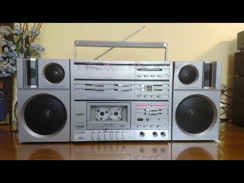 Radio Gravador Boombox Polyvox PA 850 Restaurado Lindo Funciona Tudo ...