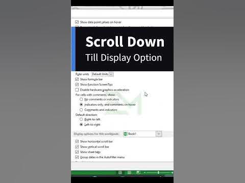 Hide Scroll Bar In Excel - YouTube