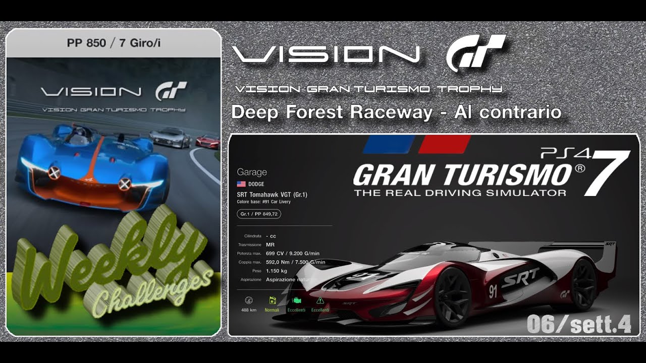 Weekly Challenges, GT7, Giugno Set.4, Trofeo Vision Gran Turismo - YouTube