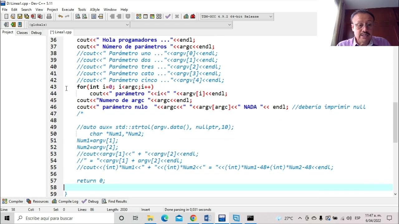 Línea de comando en C++ - YouTube