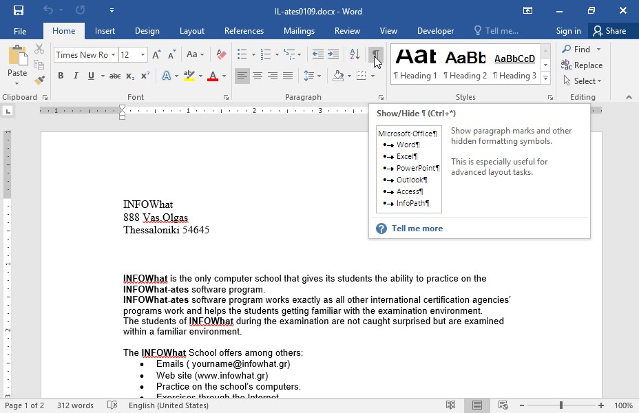 Make Non printable Characters Of The Document Visible YouTube
