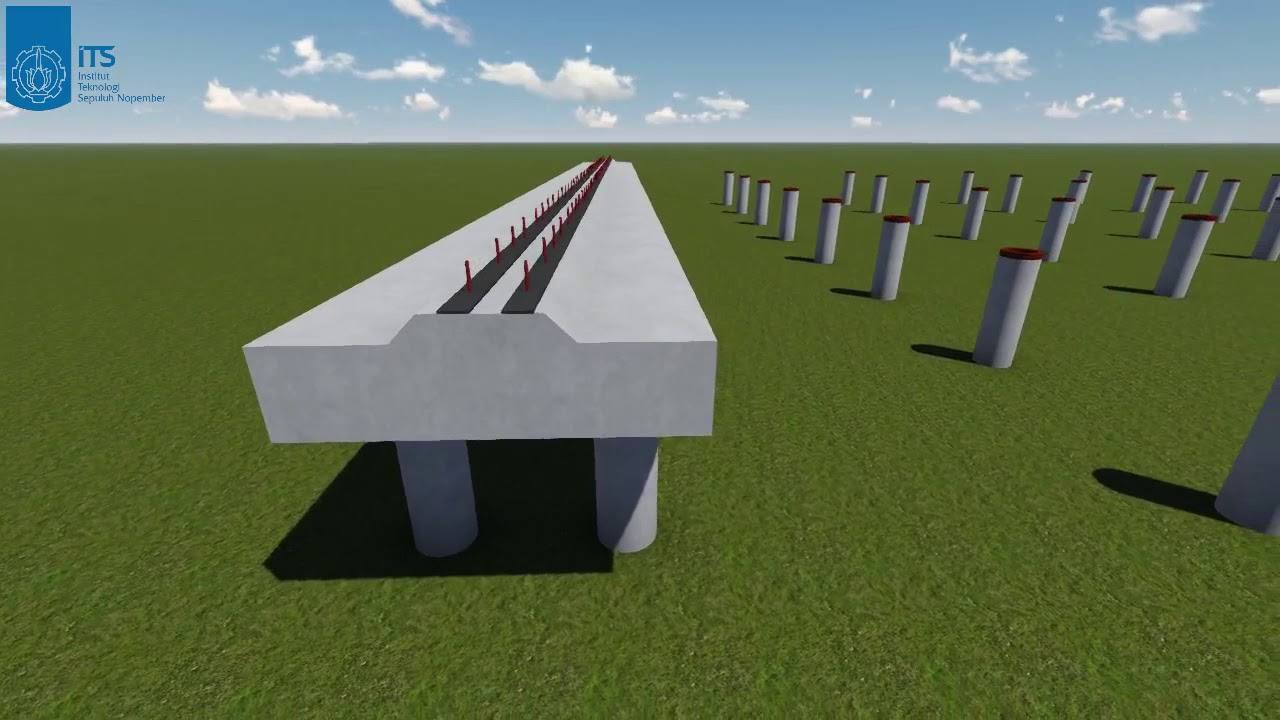 Animasi Metode Pelaksanaan Jembatan Full Slab Concrete - YouTube
