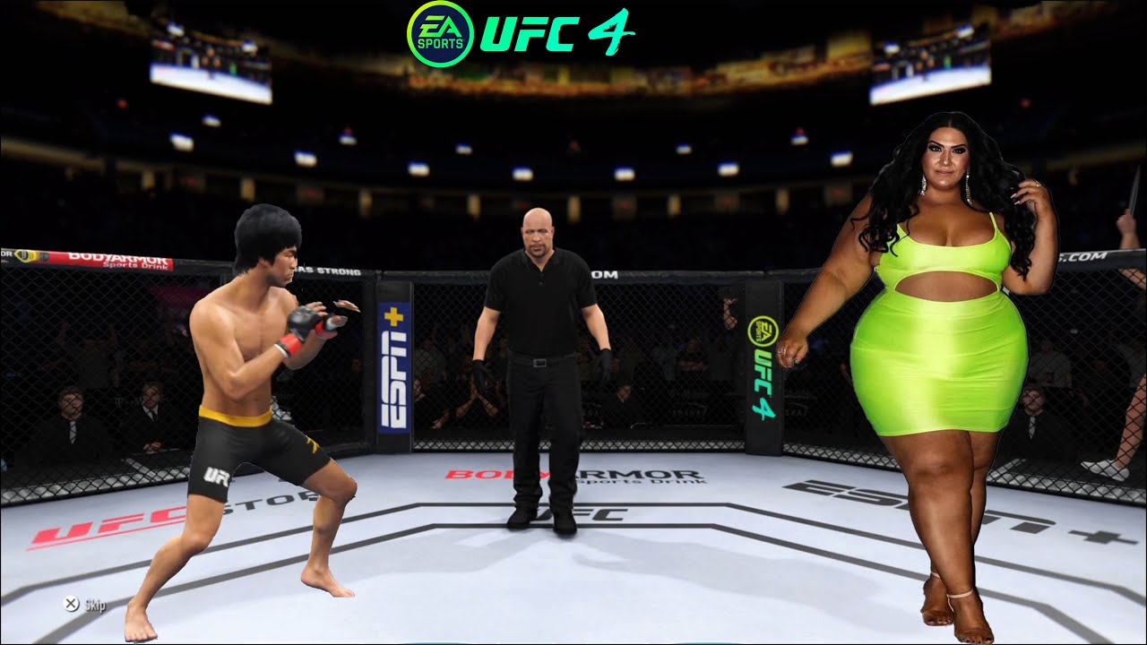 UFC4 Bruce Lee vs fat girl EA Sports UFC 4 - YouTube