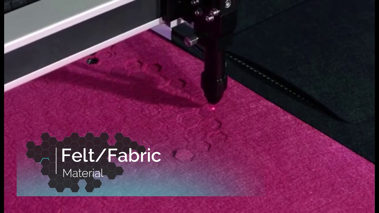 Nova on felt-AEON Laser cutting machine - YouTube