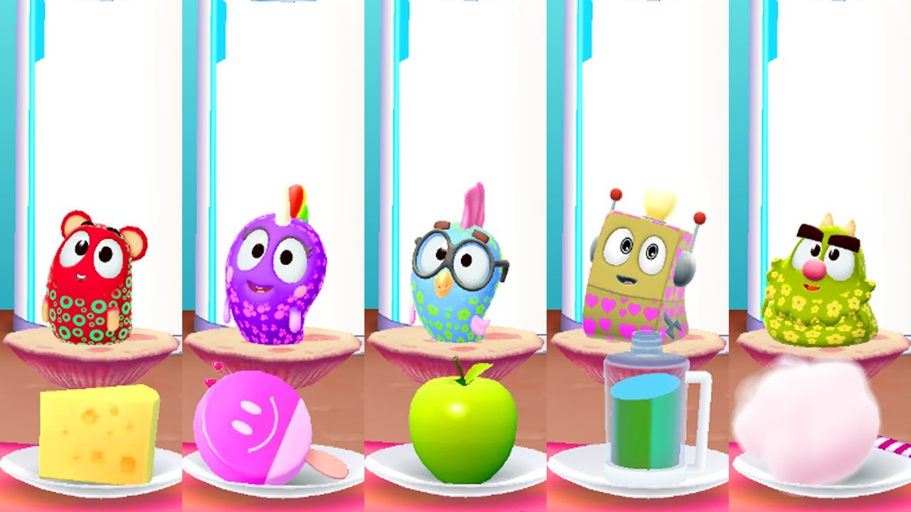 My Talking Tom 2 Learn Colors #7 - Sugar vs Dot vs Gus vs Squeak vs ...