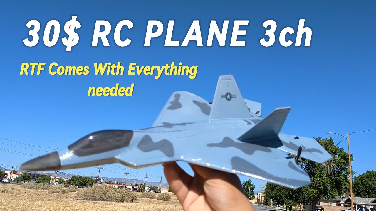 Cheap RC Plane For Beginners 30$ RTF F22 Raptor - YouTube