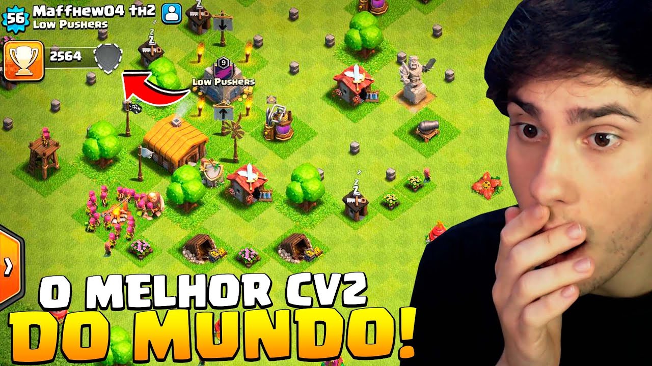 O MELHOR CV2 DO MUNDO NO CLASH OF CLANS!!! - YouTube