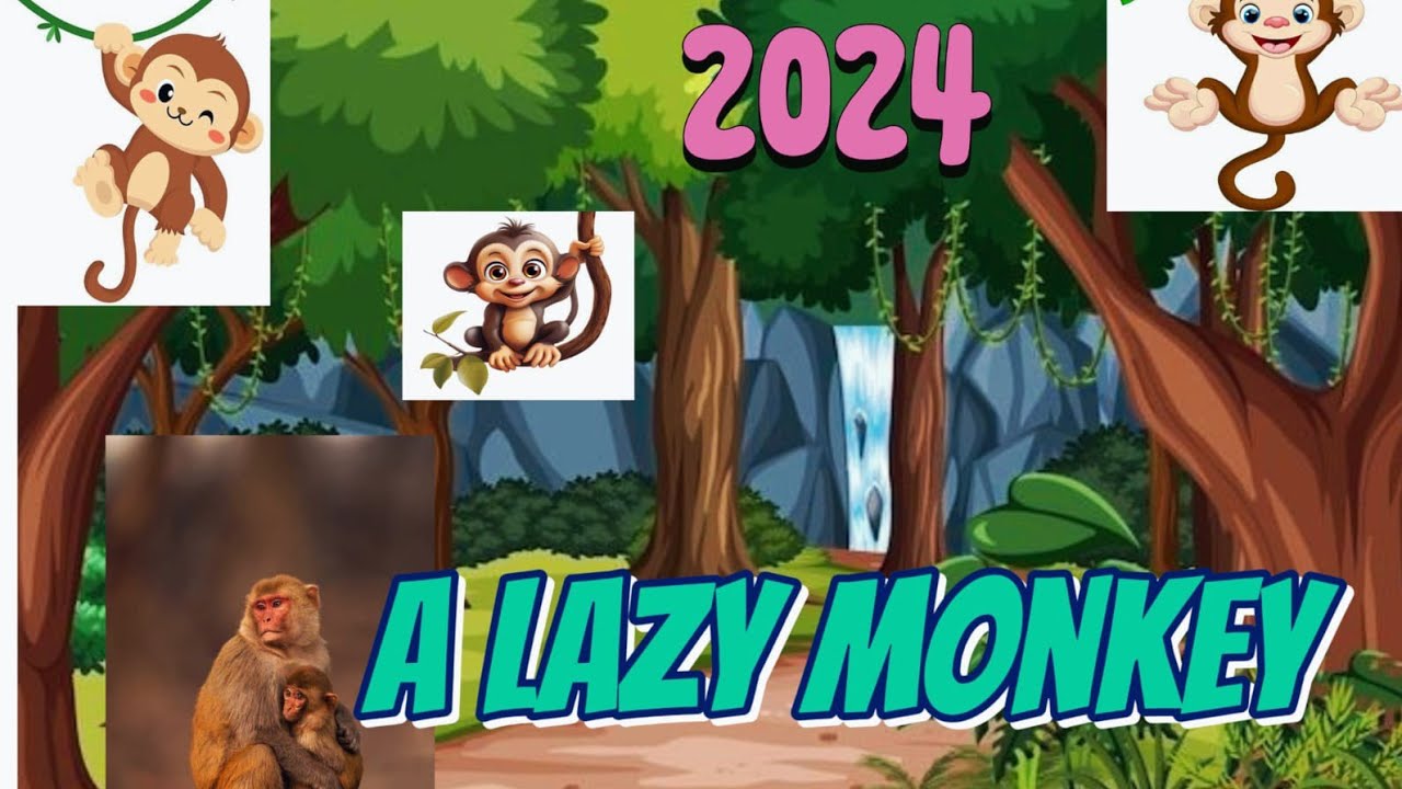 A Lazy Monkey#interestingstories #lateststories #2024story #kidsplanet ...