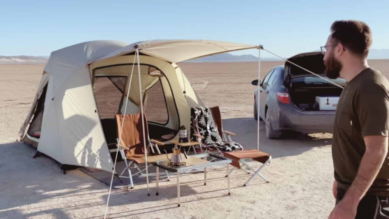 How I pack ALL my camping gear in a Corolla with a Toddler - YouTube