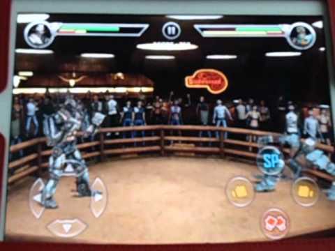 Real Steel-Free Sparring-Six Shooter Vs Aqua Bot - YouTube