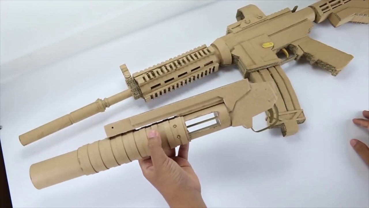 Grenade and Launcher How to Make Cardboard Gun ☘️ - YouTube