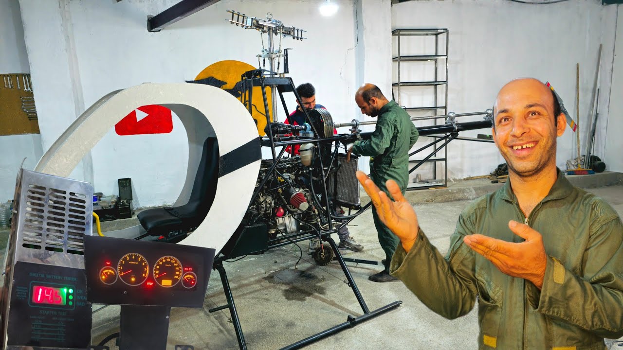 "Our First Engine Start – DIY Helicopter Alternator Test!" - YouTube