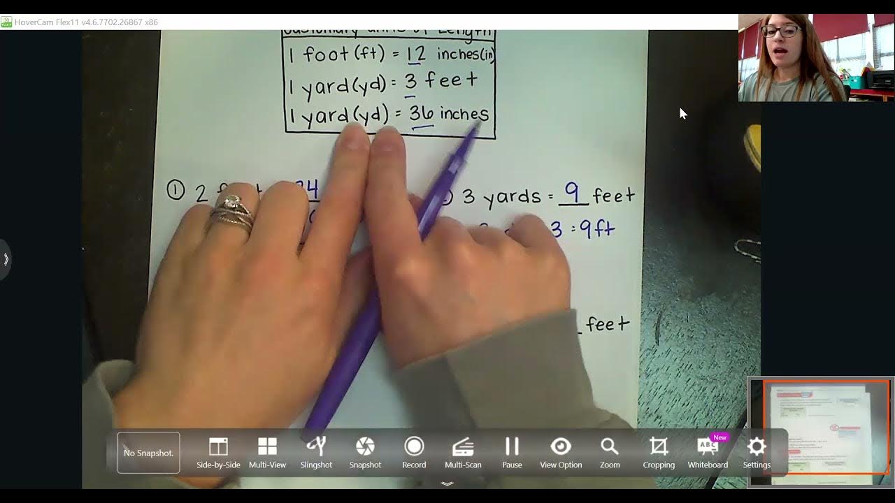 4th Grade-GoMath- Lesson 12.2- Customary Units of Length - YouTube