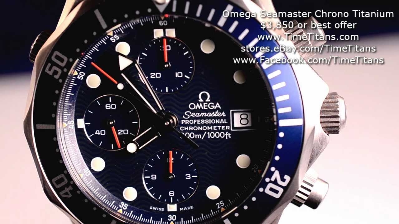 Omega Seamaster Chronograph 2298.80 Titanium COSC Chronometer Caliber ...