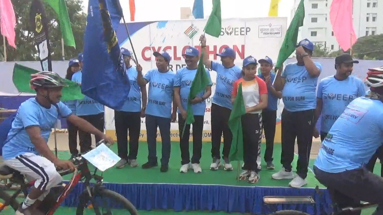 Cyclothon for Democracy Ride to Vote" theme bai Umakanta Rwngnok ni ...