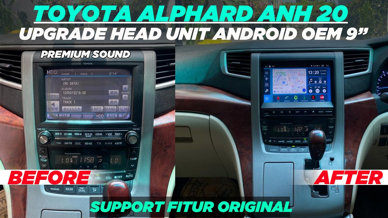 TOYOTA ALPHARD PREMIUM SOUND GANTI HEAD UNIT ANDROID OEM SEPERTI ...