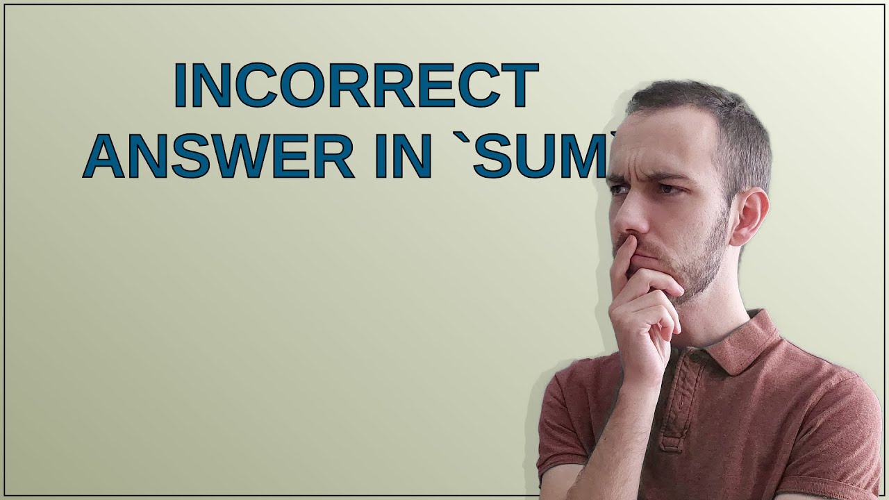 Mathematica: Incorrect answer in Sum - YouTube