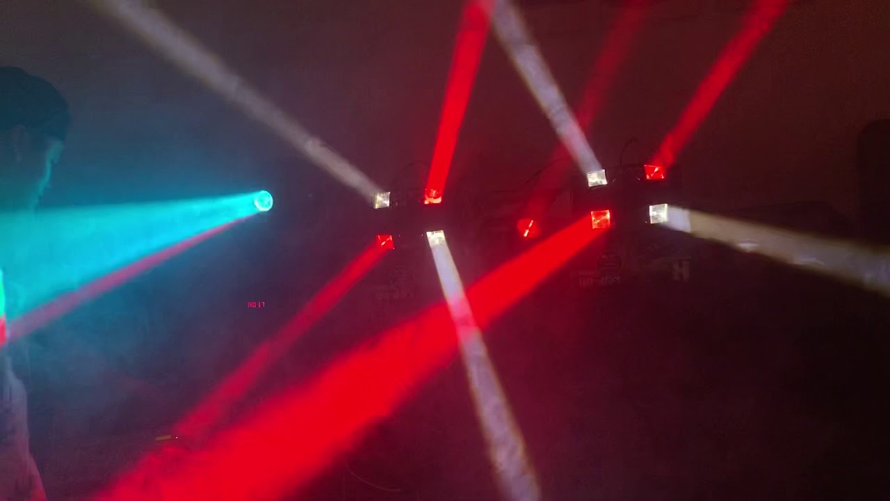 Mini Spider led beam 8 x 3, alíen de descarga & beam mini con dmx - YouTube