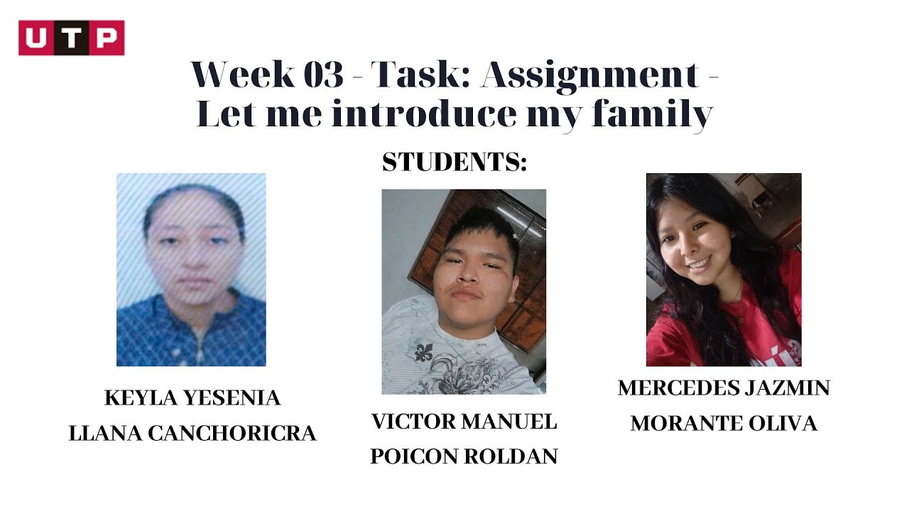 Week 03 - Task: Assignment - Let me introduce my family - Group 12 ...