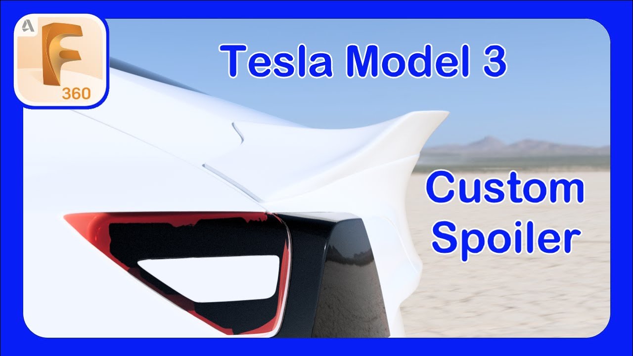 Custom Tesla Model 3 Spoiler | Finishing Touches Before Making a 3D ...