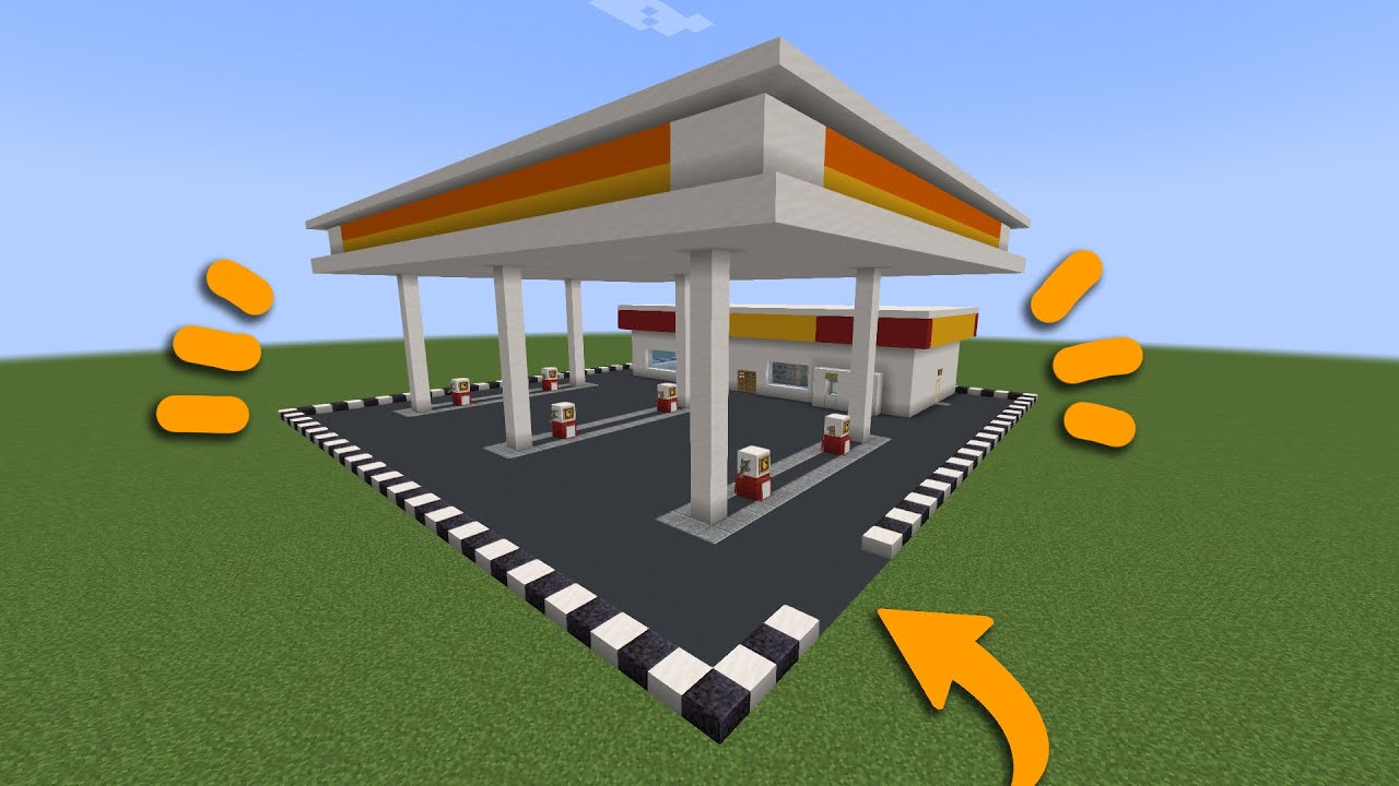 10+ Best Gas station build hacks in Minecraft - YouTube