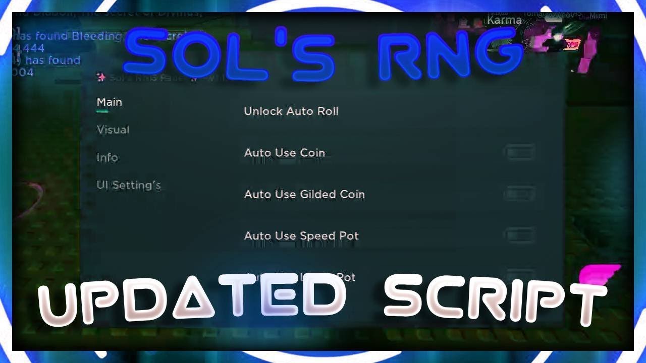 UPDATE - MOBILE + PC | SOLS RNG SCRIPT HACK | INSTANT ROLL + FREE AURA ...