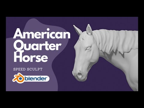 American Quarter Horse - Speed-sculpt in Blender