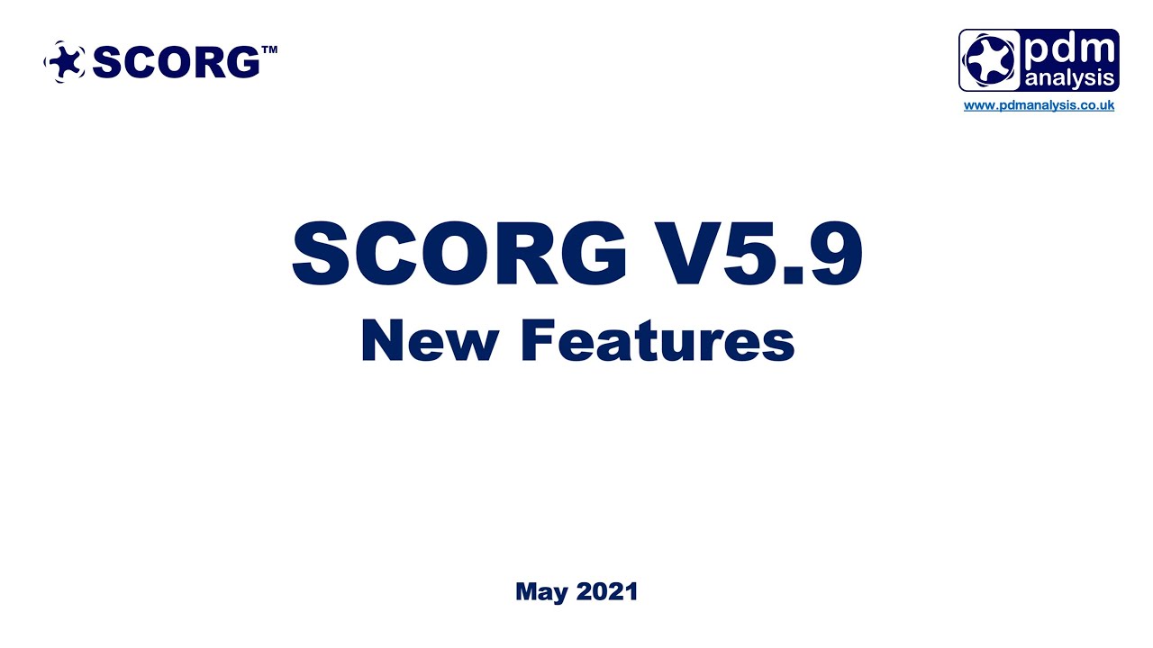 SCORG V5.9 New Features - YouTube