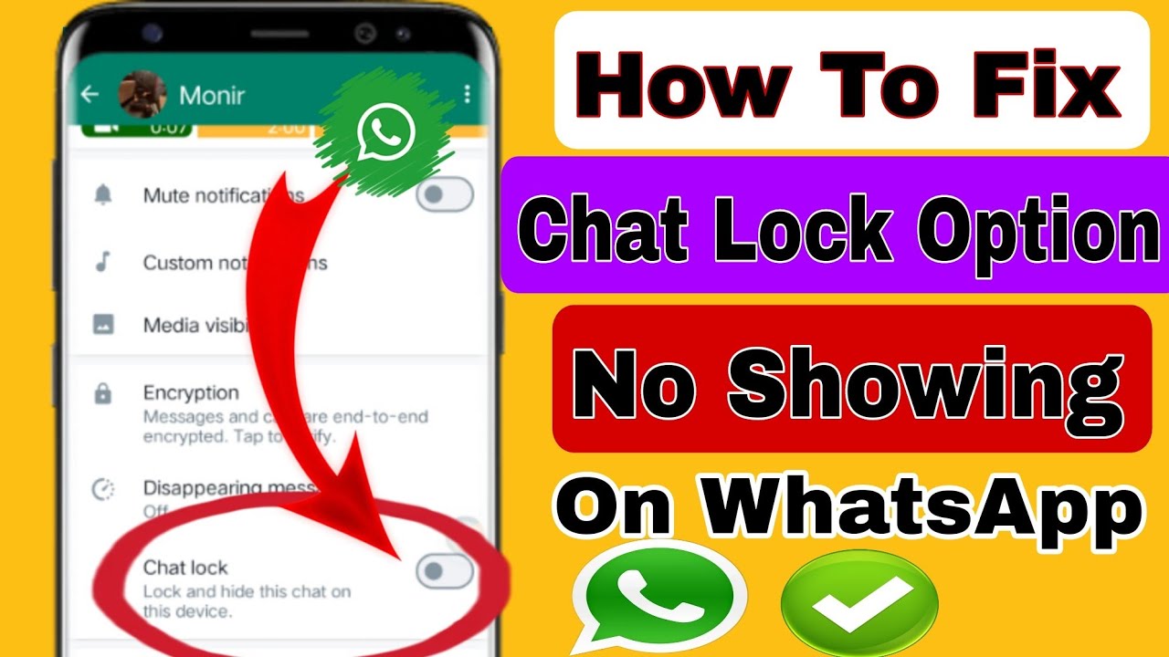 How To Fix Chat Lock Option Not Showing On WhatsApp || New Feature ...