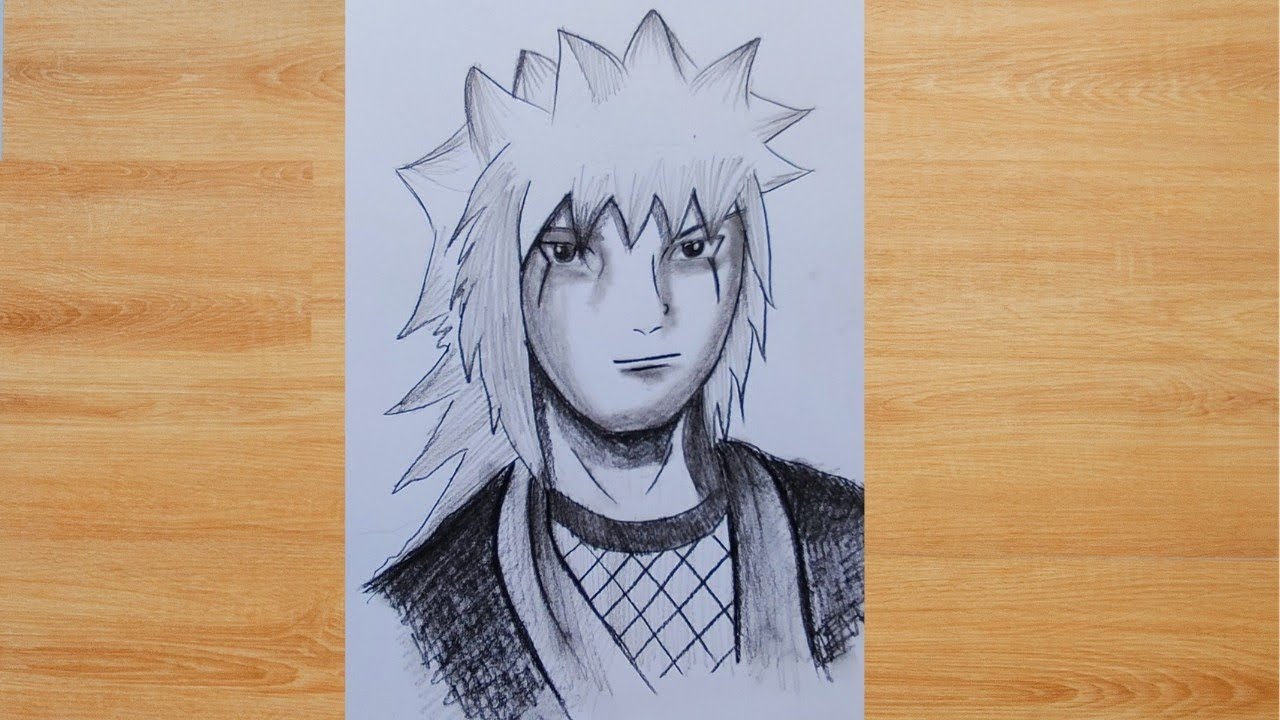 Learn to Draw Jiraiya from Naruto by charcoal pencil || Jiraiya Drawing ...