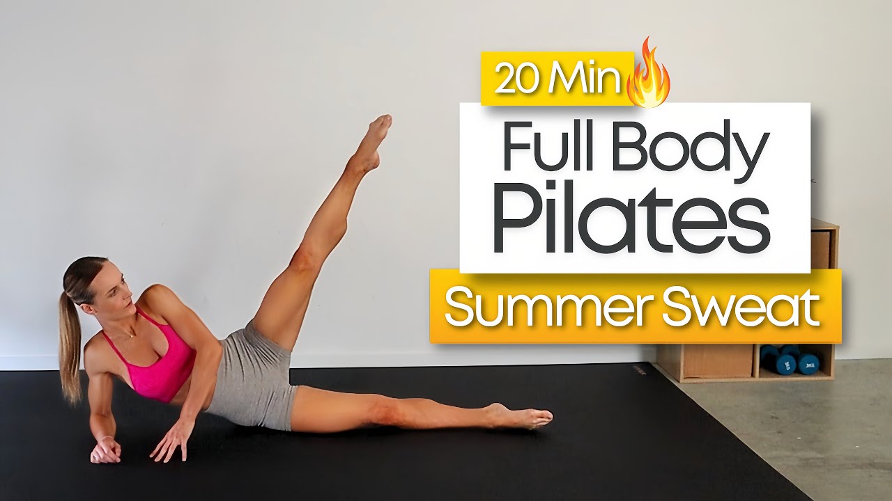 20 MIN FAT BURNING MAT PILATES WORKOUT | Summer Sweat Challenge - Day 2 ...