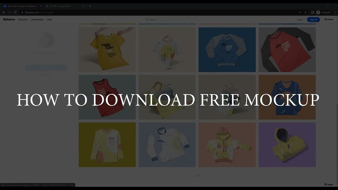 HOW TO DOWNLOAD FREE MOCKUP ON BEHANCE - YouTube