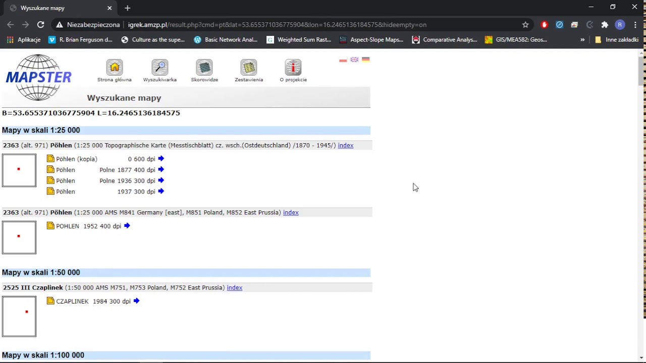 Wyszukiwarka archiwalnych map Mapster - YouTube
