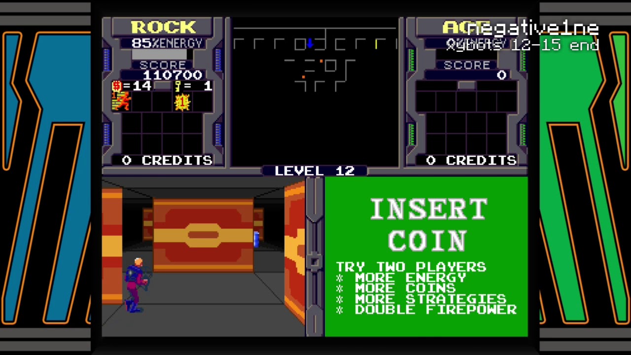 XBOX one - ATARI xybots level 12-15 end - YouTube