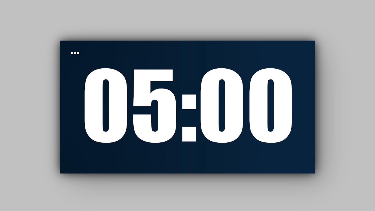 5 Minute Timer - Countdown - YouTube