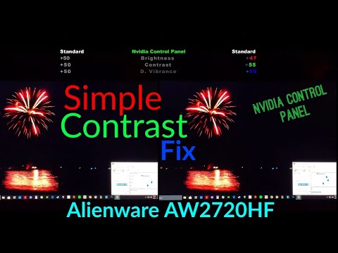 Simple Contrast Fix - Alienware AW2720HF (Nvidia Control Panel) - YouTube