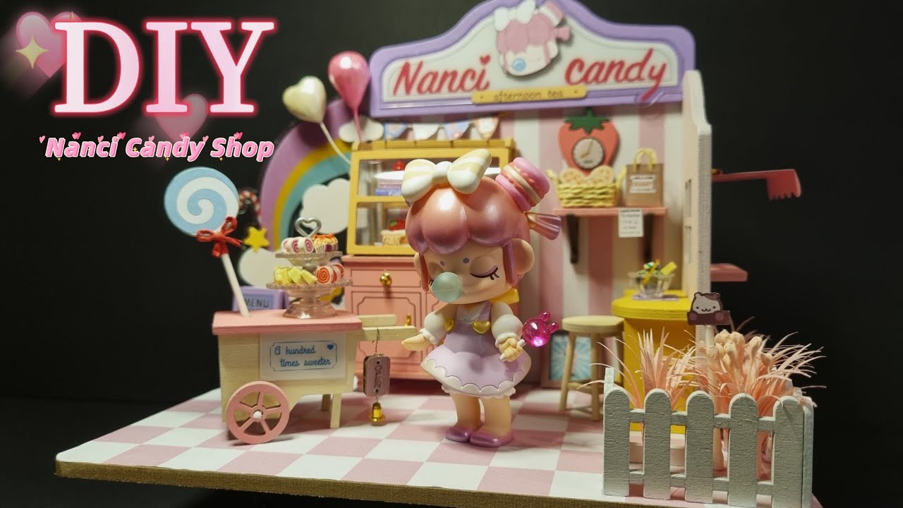 "Nanci" Candy Shop miniature dollhouse kit - YouTube