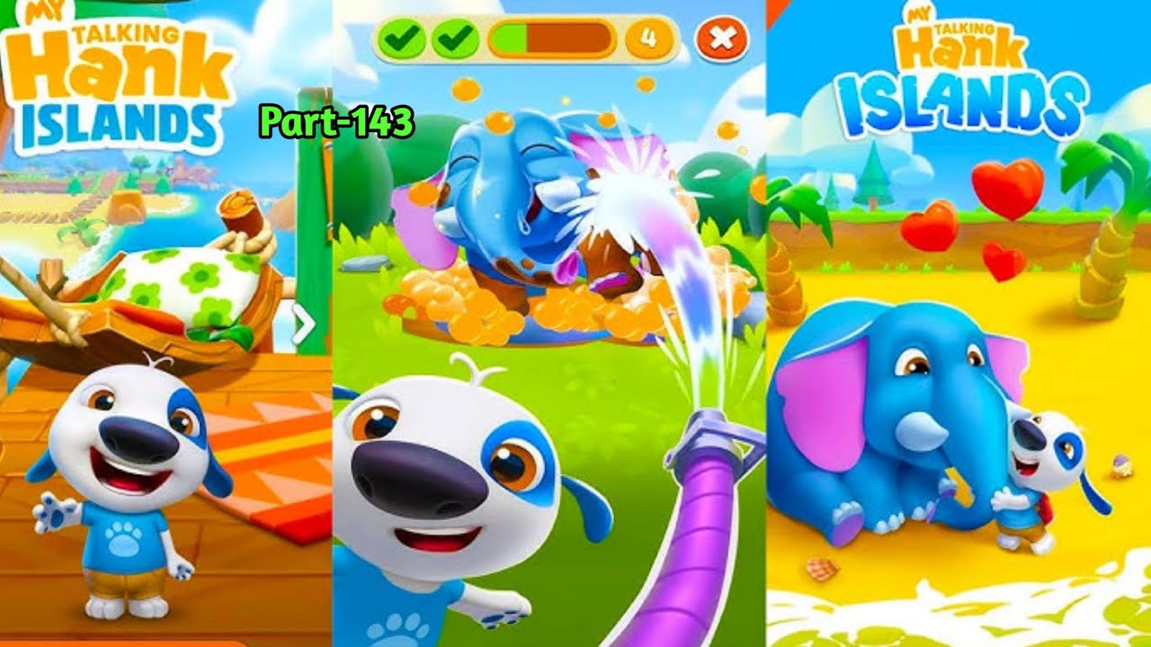 Hank Are Play with Animals - New Game - My Talking Hank: Islands - part ...