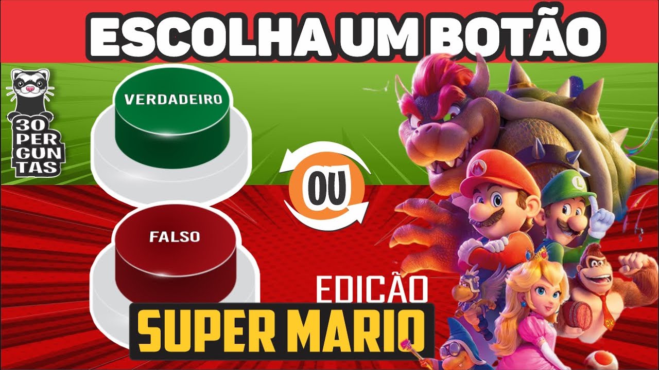 ⭐QUIZ SUPER MARIO BROS O FILME? 🍄Verdadeiro Ou Falso⭐ | FQ42 #furaoquiz ...
